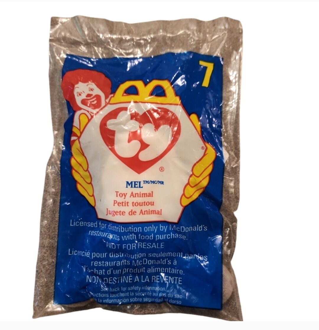 Vintage 1998 Mcdonald's Ty Mel Toy Animal #7 New - Etsy