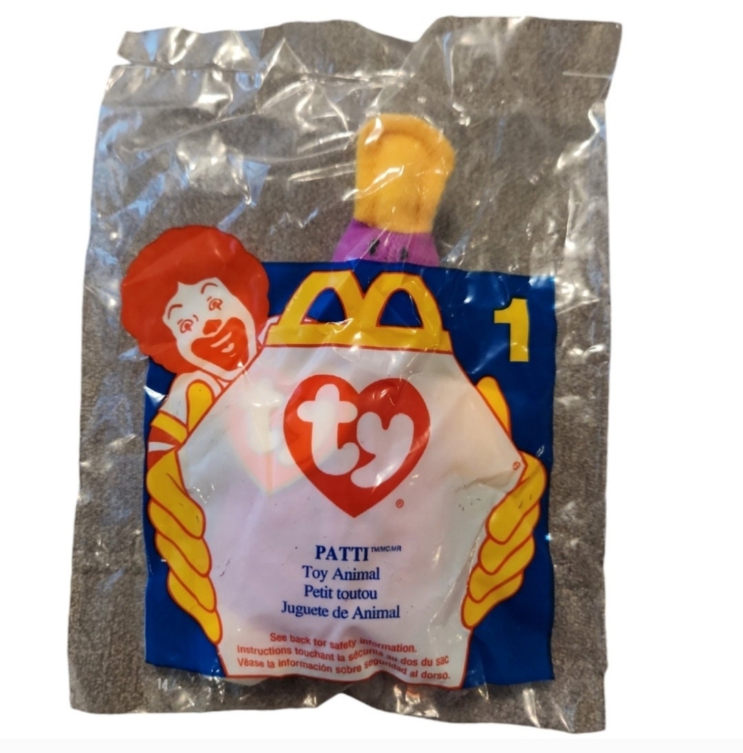 Vintage 1996 Mcdonald's Ty Patti Toy Animal #1 New - Etsy