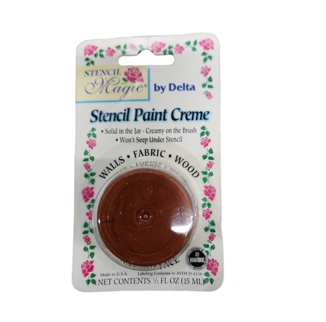 Vintage Stencil Magic by Delta Stencil Paint Creme Copper .5 Oz - Etsy