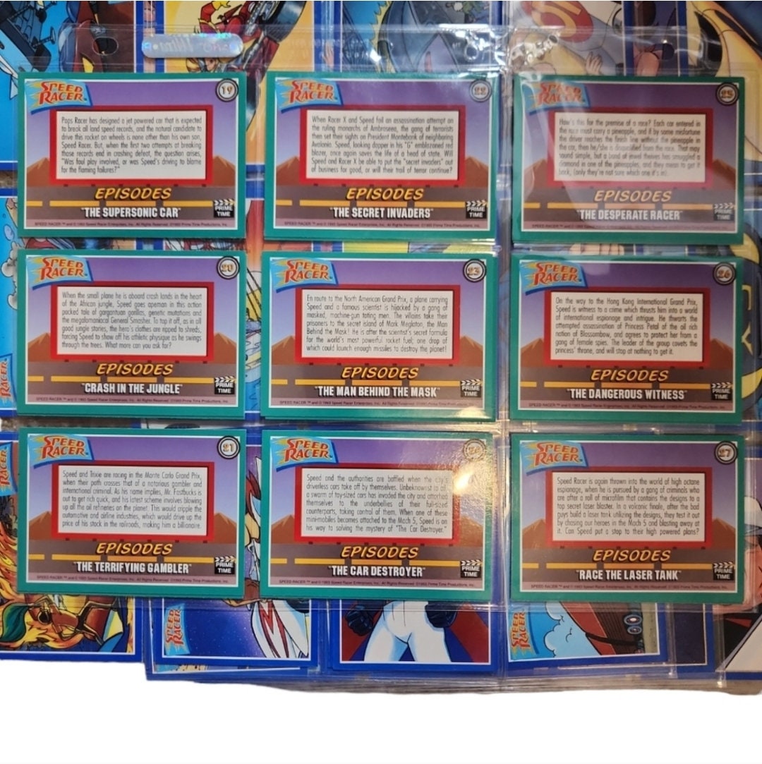 Vintage 1993 Prime Time Speed Racer Trading Cards Huge Lot! - Etsy