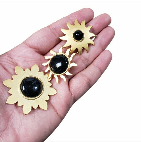 Vintage button covers gold - Gem