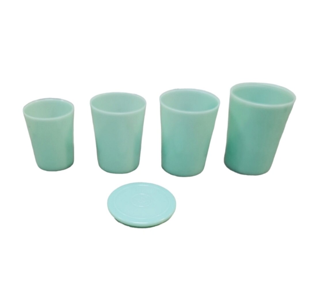 Vintage Plastic Round Nesting Canisters W/lid Measuring Cups Mixing ...