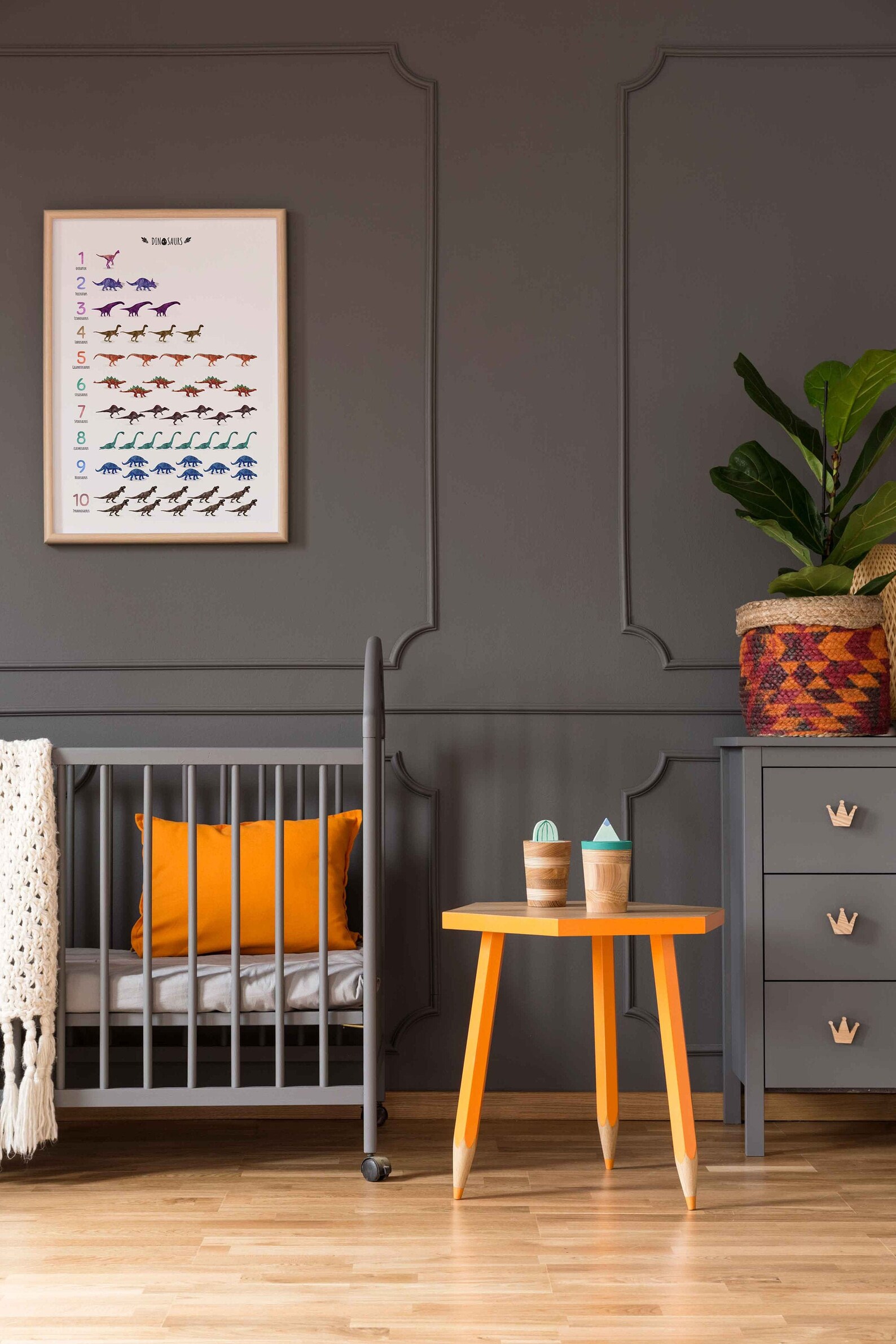 Watercolour Dinosaur Numbers Print, Vertical 123 Poster, Count to 10 ...