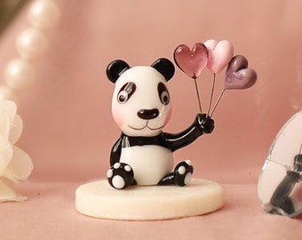 Mini Glass Panda - Etsy