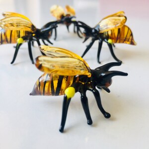 Blown Glass Bee Figurines, Murano Glass, Honey Bee, Collectible Bee ...