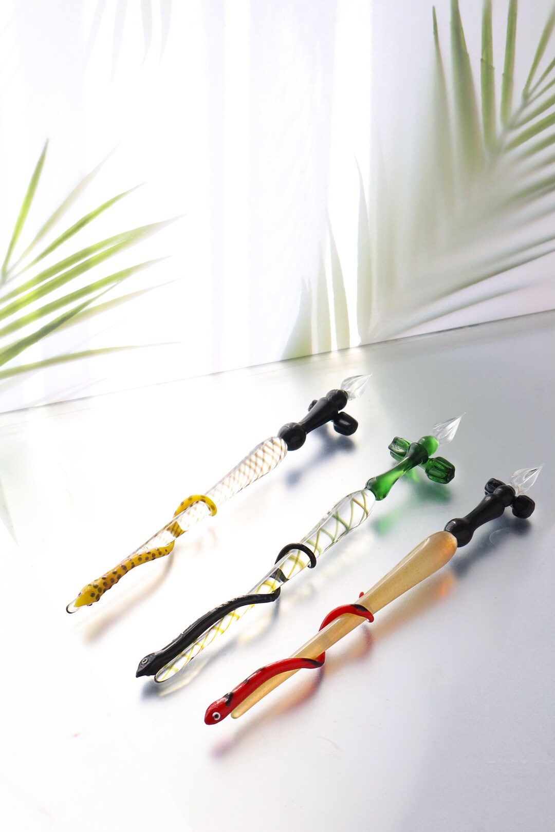 Glass Snake Dip Pen, Calligraphy Pen, Signature Pen, Snake Decor, Gift ...