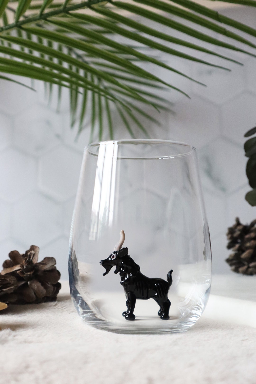 Black Goat Cute Drink Glass, Goat Glass Mug, Water Cup, Farm Animal Mug ...