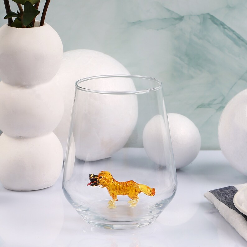 Golden Retriever Dog Glass Drinking Cup, English Retriever Mug ...