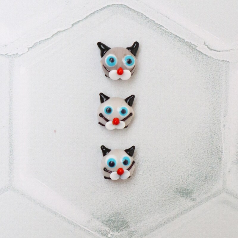 Lampwork Cat Beads - Etsy
