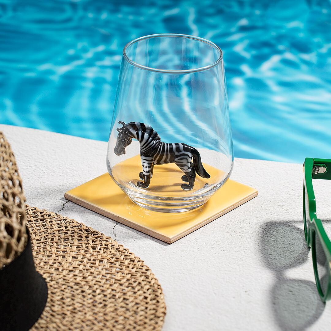 Zebra Drink Glass, Safari Animal Cup, Table Decor, Wildlife Mug ...