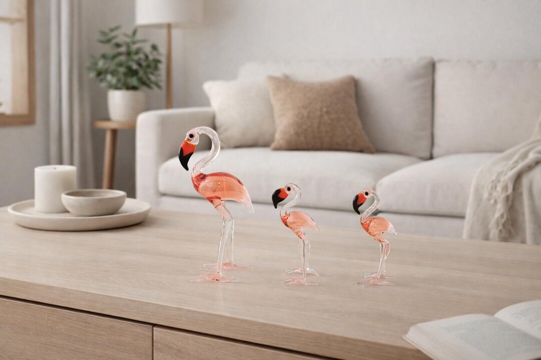 Art Glass Flamingo, Glass Birds, Flamingo Decor, Handmade Glass ...