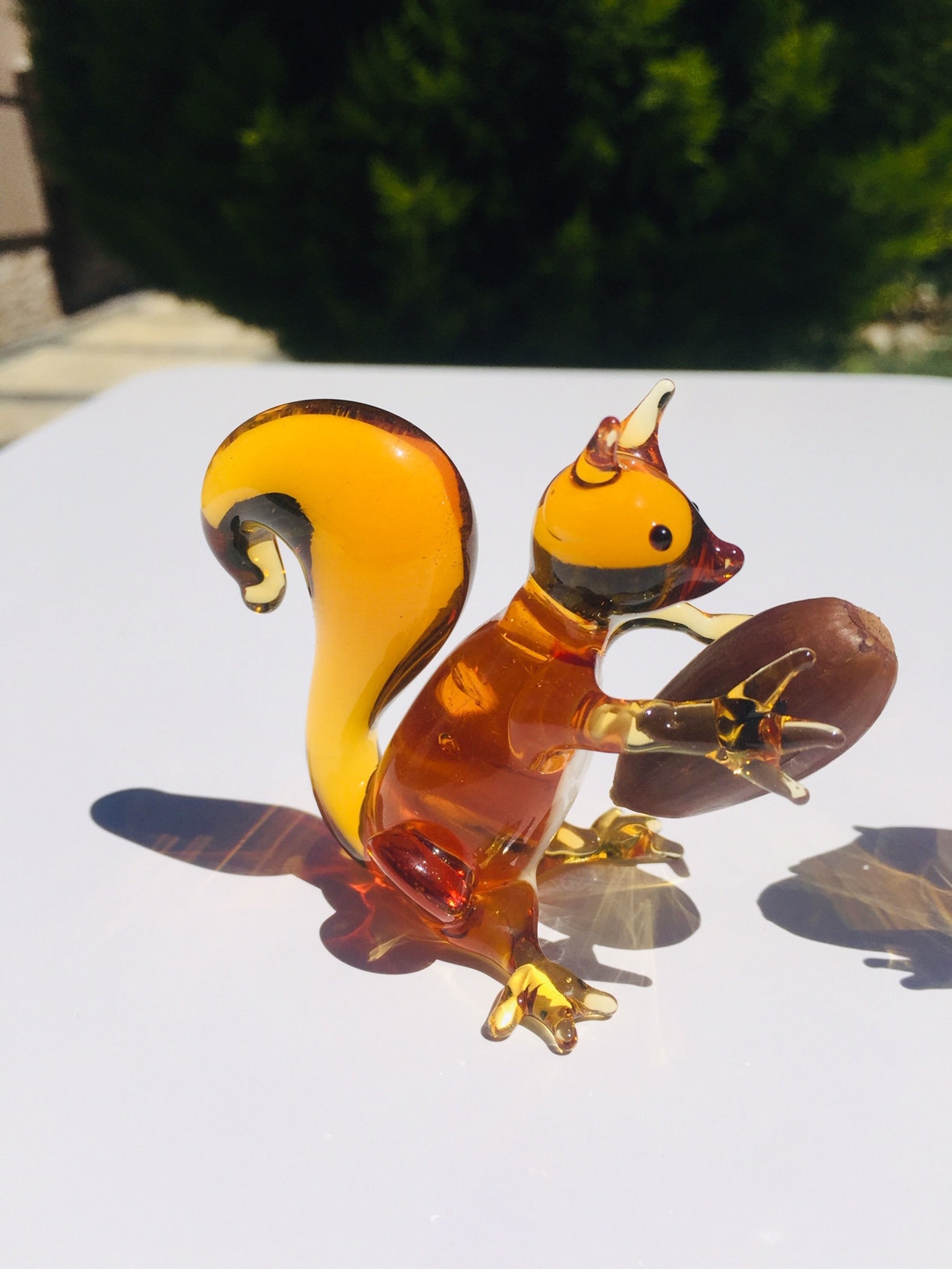 Glass Squirrel Figurine Squirrel With Nut Murano Glass | Etsy