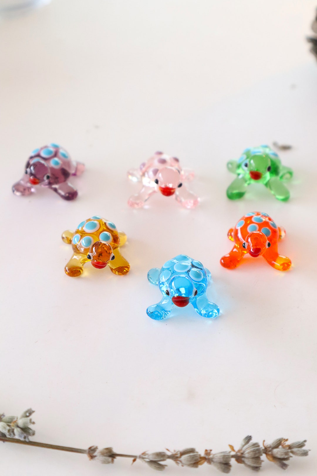 Tiny Turtle Murano Glass Figurine, Lampwork Baby Turtle, Miniature ...