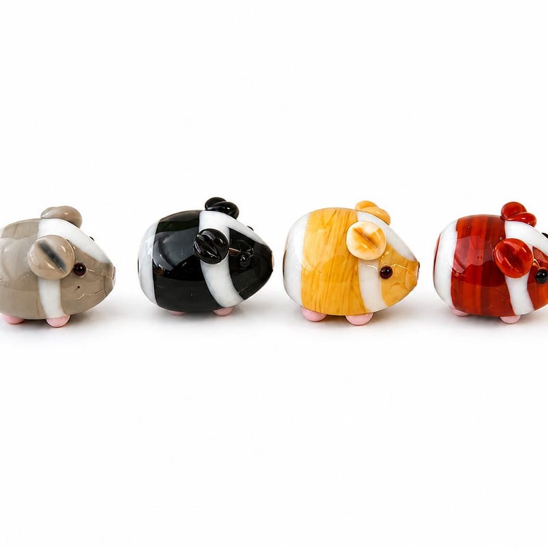 Lampwork Bead Pig - Etsy