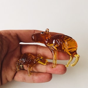 Capybara Glass Figurine, Cute Rodent Animal, Murano Glass, Blown Glass, Tiny Glass Figures, Art ...