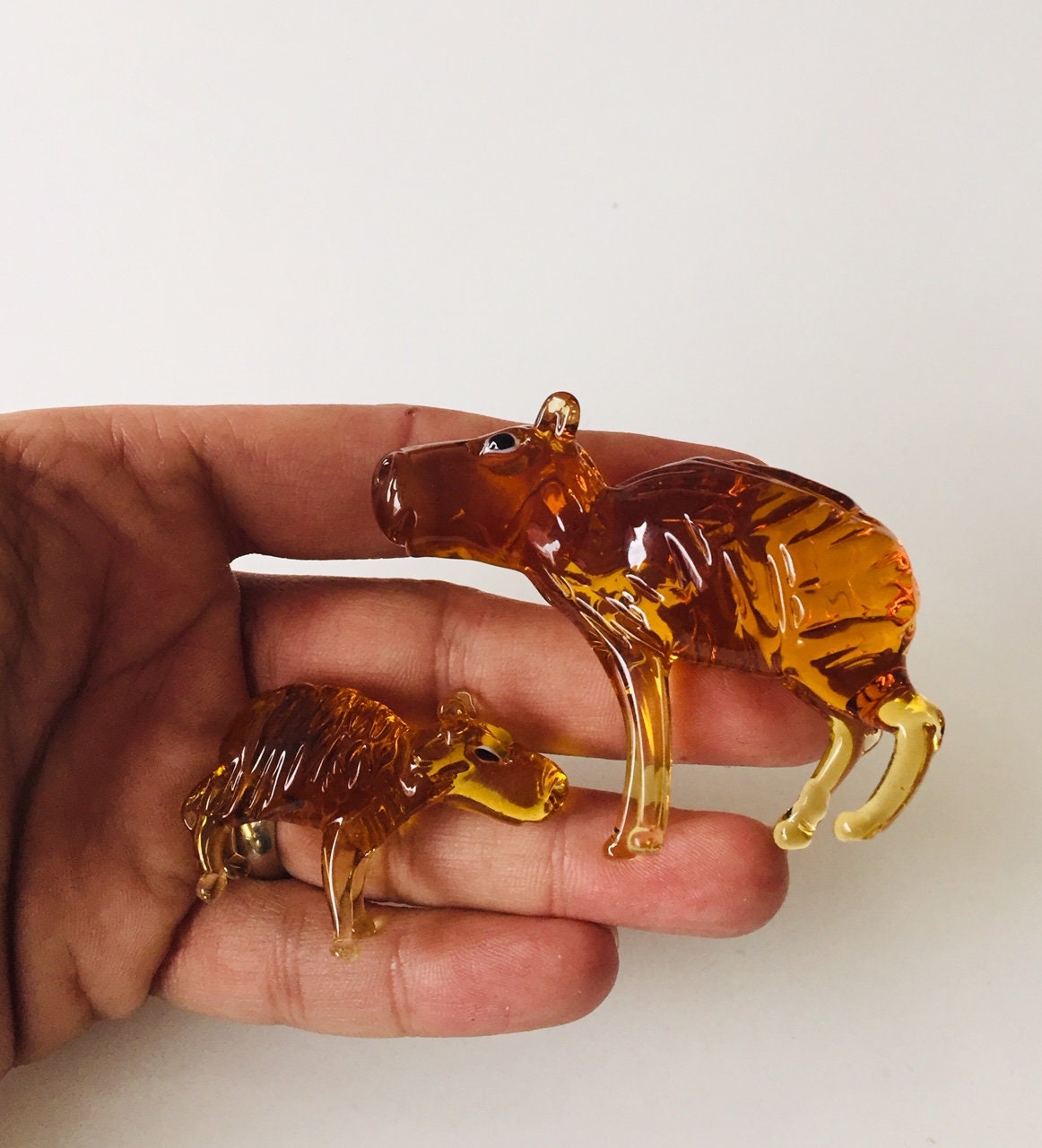 Capybara Glass Figurine Cute Rodent Animal Murano Glass | Etsy