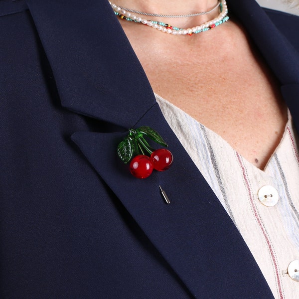 Cherry Brooch - Etsy