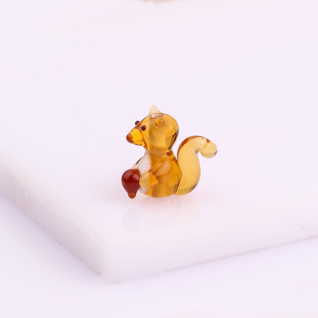 Murano Glass Squirrel Spacer Bead, Lampwork Earring Supplies, Squirrel ...