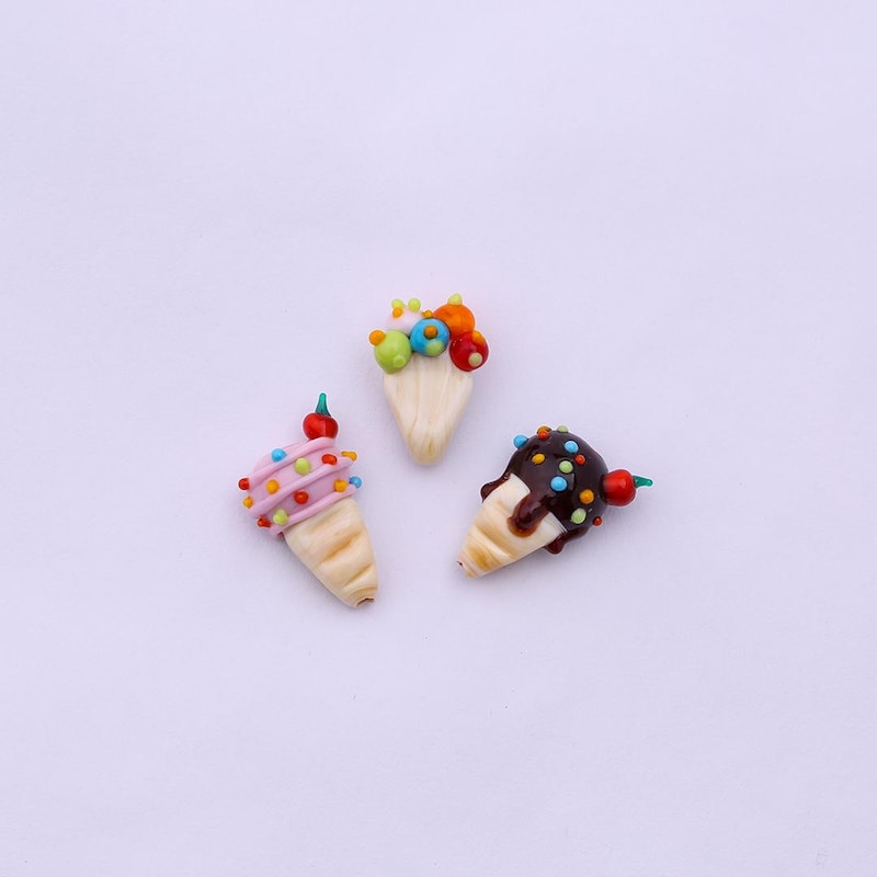 Handmade Glass Bead Cone - Etsy