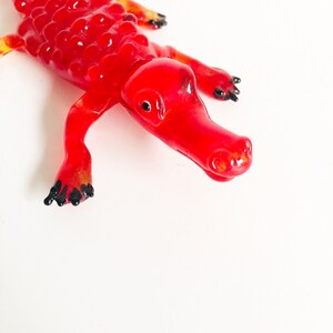 Art Glass Alligator Sculpture Blown Glass Green Crocodile | Etsy