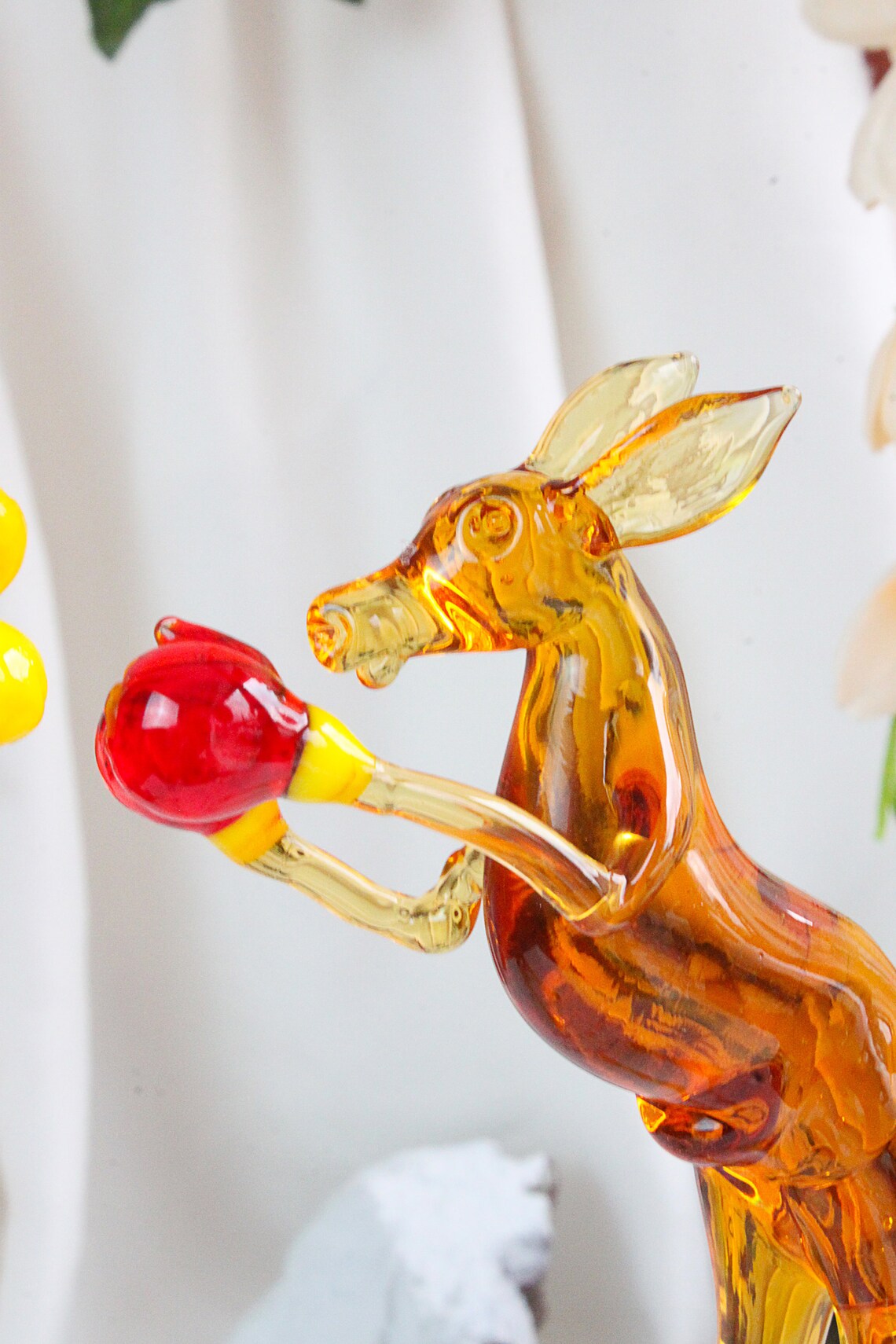 Kangaroo Glass Sculpture Blown Glass Animal Boxing Kangaroo - Etsy