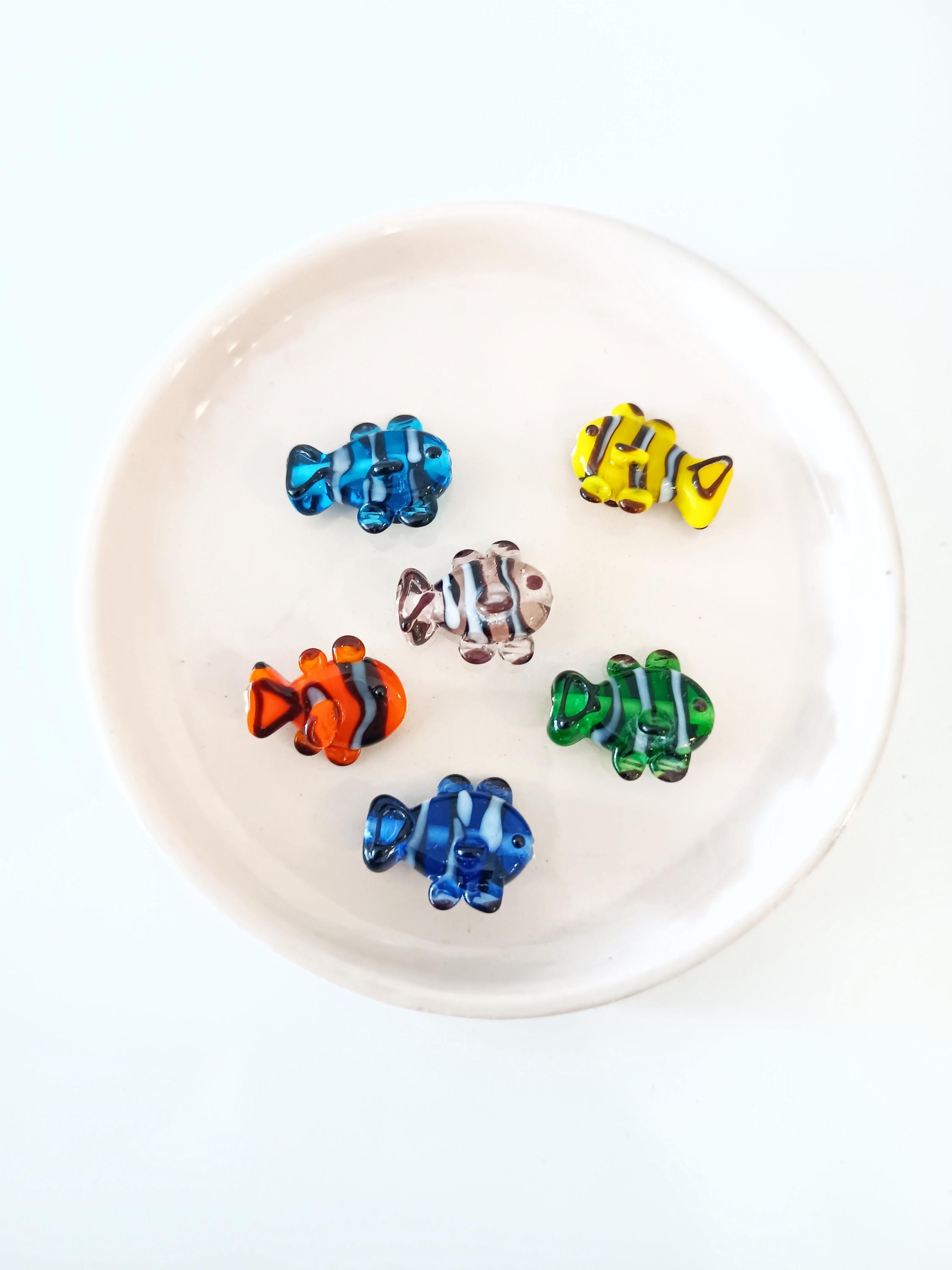 Murano Glass Clown Fish Beads, Lampwork Tropical Ocean Beads, Handmade ...