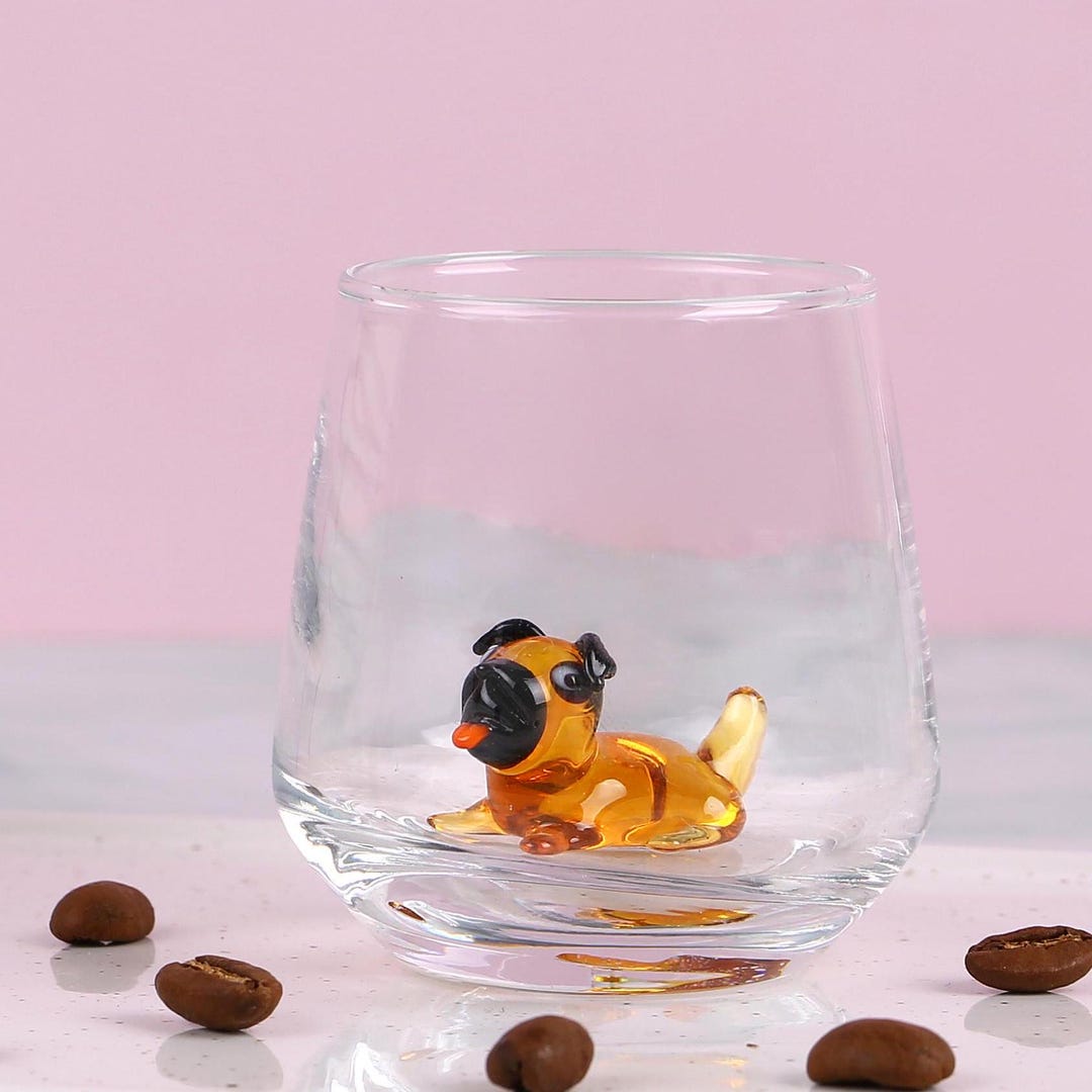 Pug Shot Glass , Funny Shot Glass, Dog Birthday Cup, Pet Memorial, Gift ...