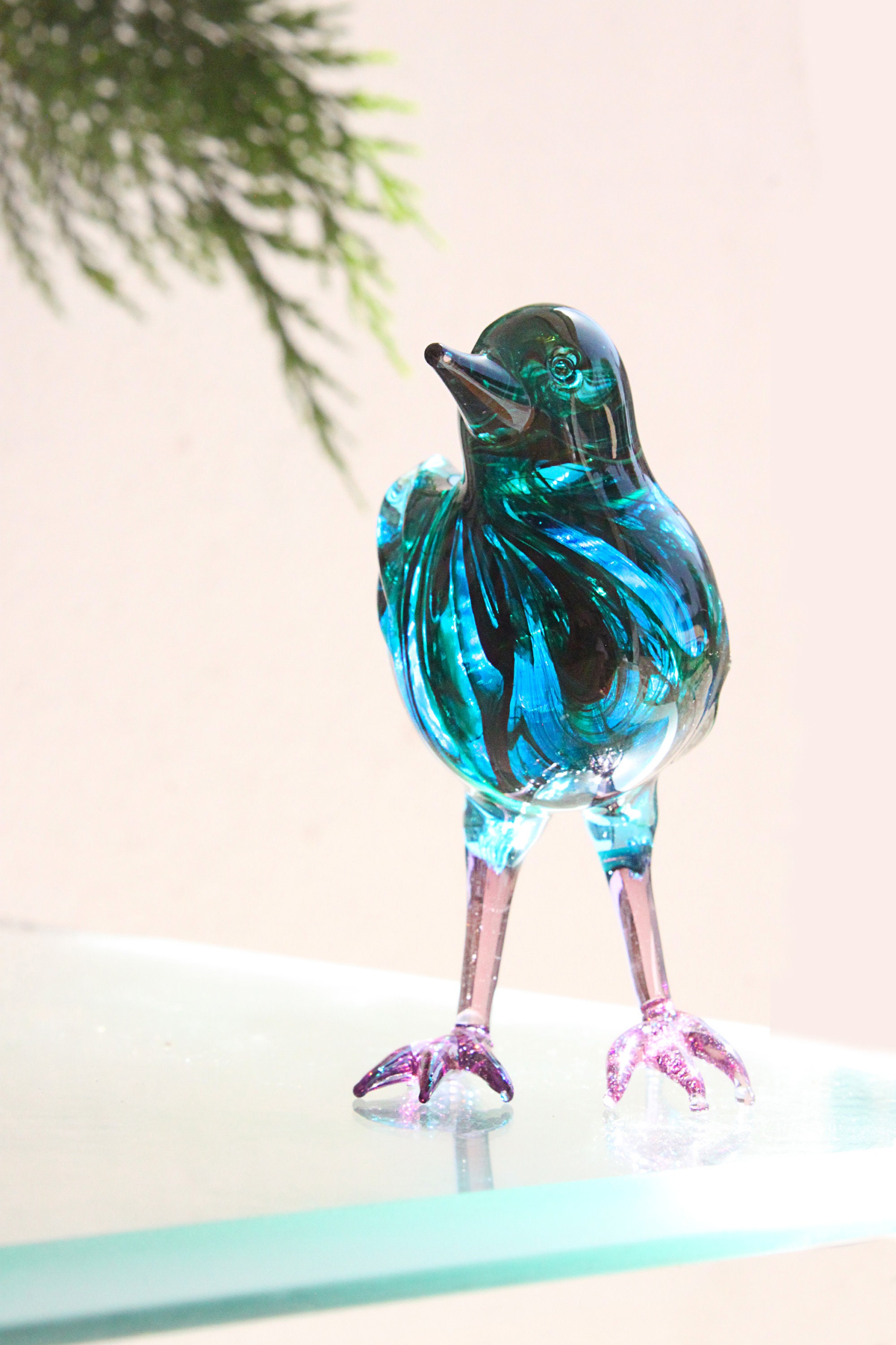 Art Glass Bird Murano Bird blown Glass Colorful Bird Little - Etsy