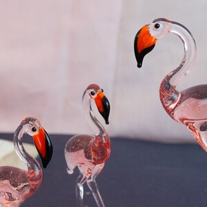 Art Glass Flamingo, Glass Birds, Flamingo Decor, Handmade Glass ...
