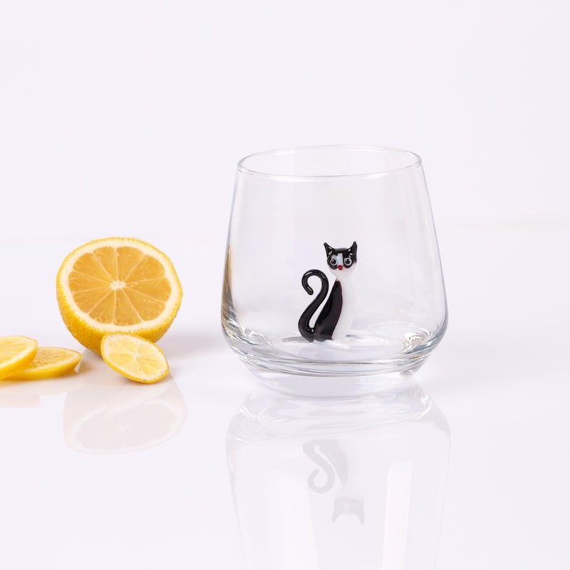 Glass Cat Figurine - Etsy