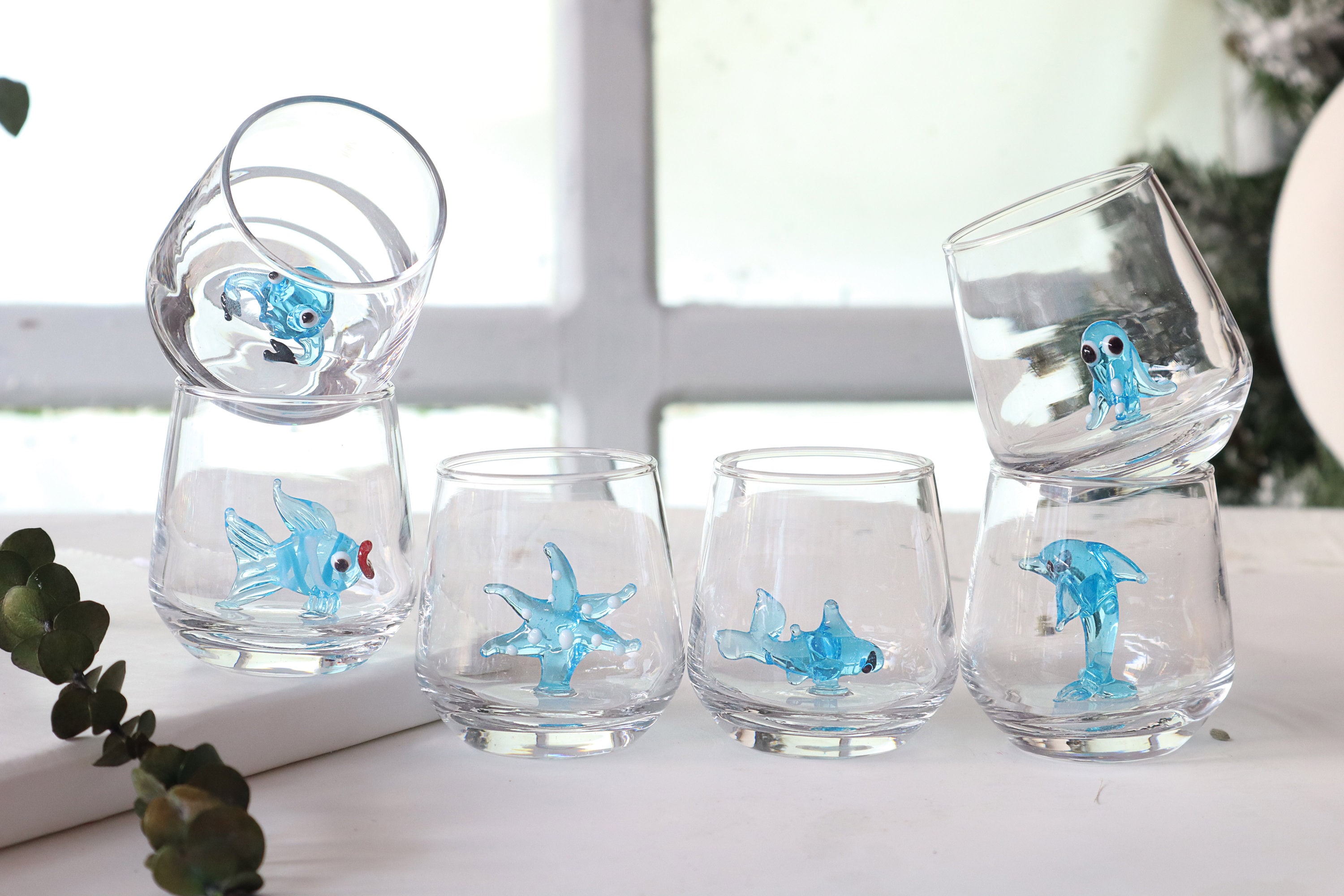 Sea Animal Shot Glasses Set, Barware, Cocktail Party, Wedding ...