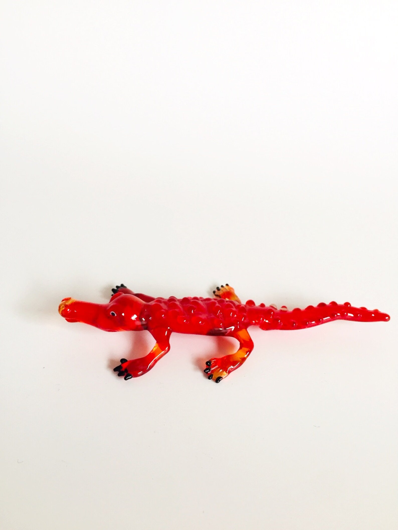 Art Glass Alligator Sculpture Blown Glass Green Crocodile | Etsy