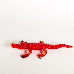 Art Glass Alligator Sculpture Blown Glass Green Crocodile | Etsy