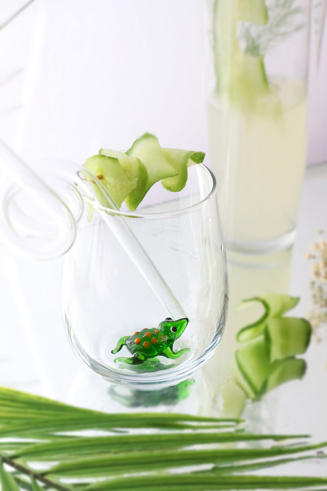Cute Frog Glass Mug, Water Drinking Cup, Frog Decor, Cocktail Glass ...