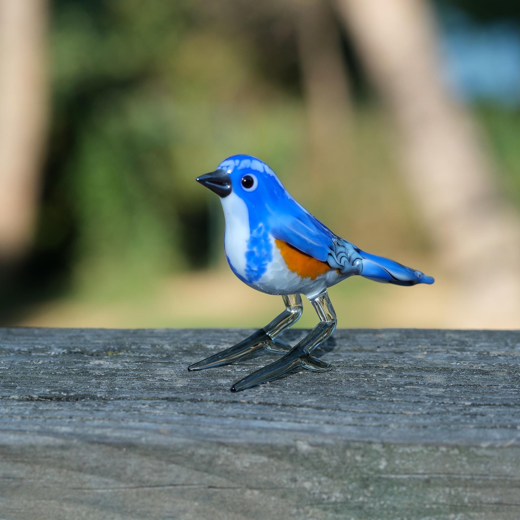 Eastern Bluebird Glass Figurine, Murano Glass Bird, Lampwork Bird ...