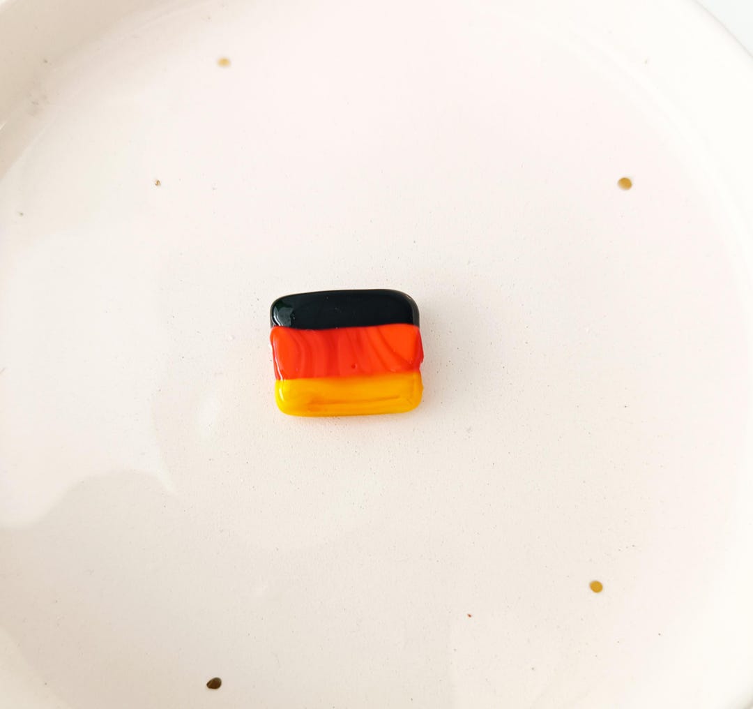 Murano Glass Germany Flag Bead, Deutschland Spacer Charm, DIY Jewelry ...