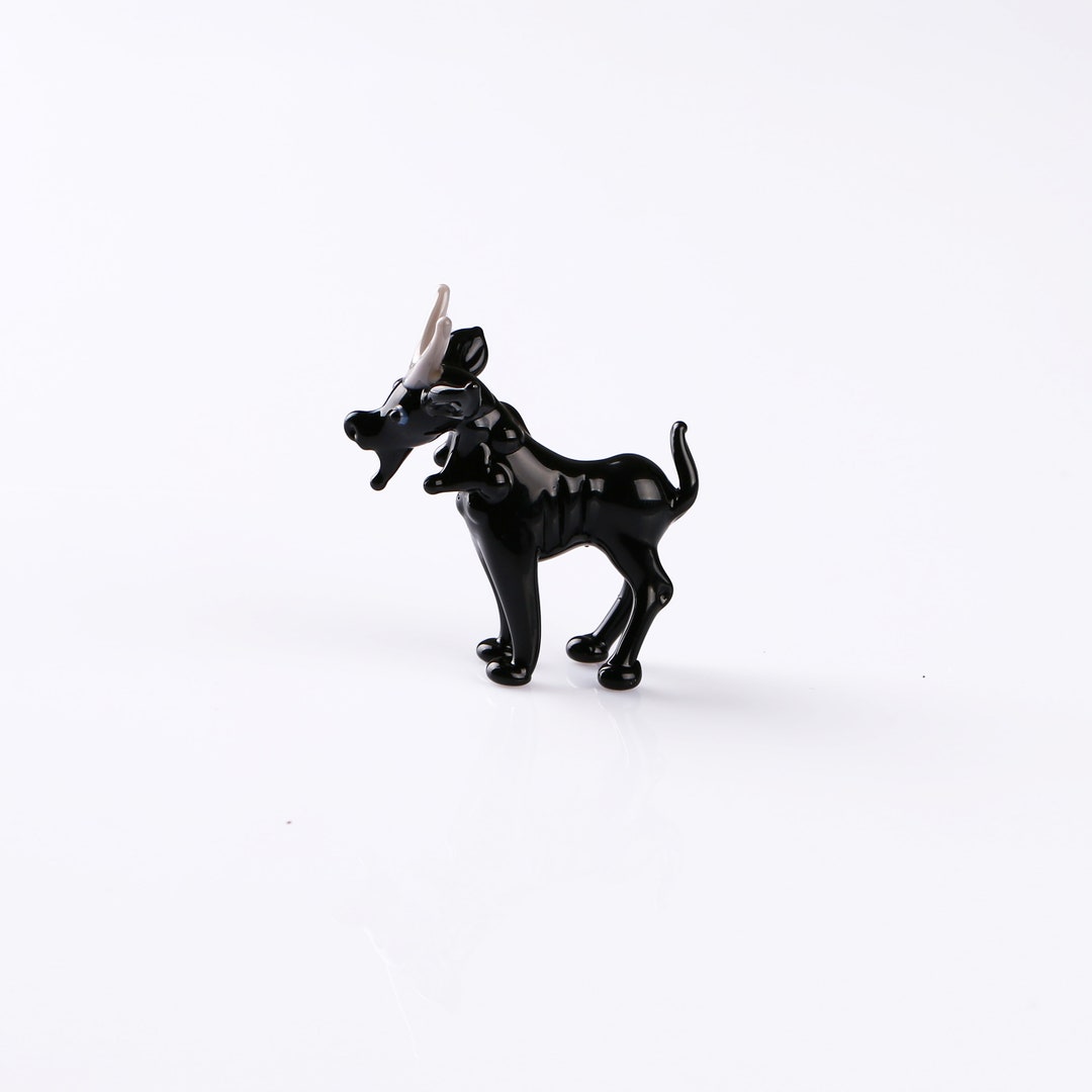 Blown Glass Miniature Goat Figurine, Lampwork Goat, Art Glass Animals ...