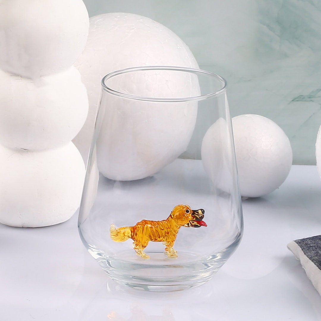 Golden Retriever Dog Glass Drinking Cup, English Retriever Mug ...