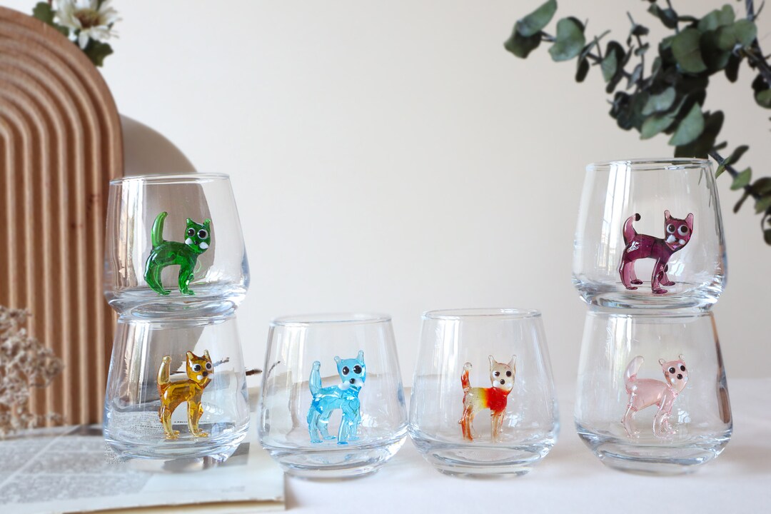 Cat Shot Glass Set, Funny Shot Glass, Cat Cups, Cup With Cat, Birthday ...