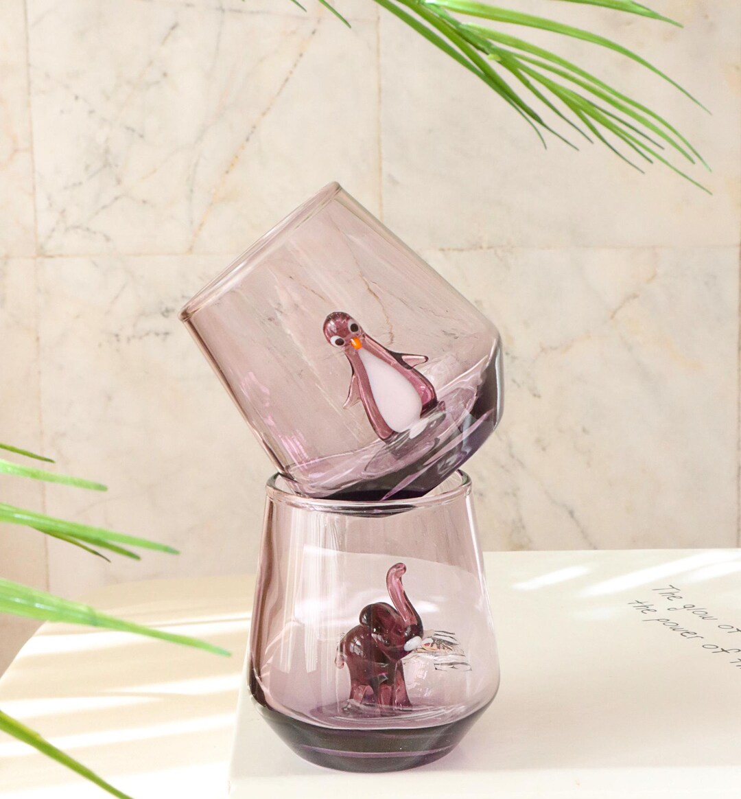 Purple Shot Glass ,cocktail Glass ,barware, Home Bar, Small Glass Cups ...