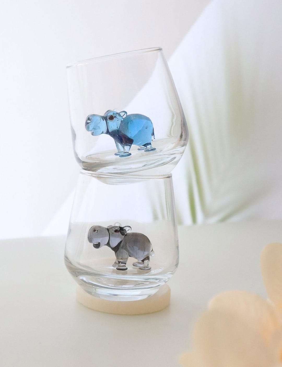 Cute Hippo Shot Glass Set, Small Hippo Cup, Wedding Party Glass, Design ...