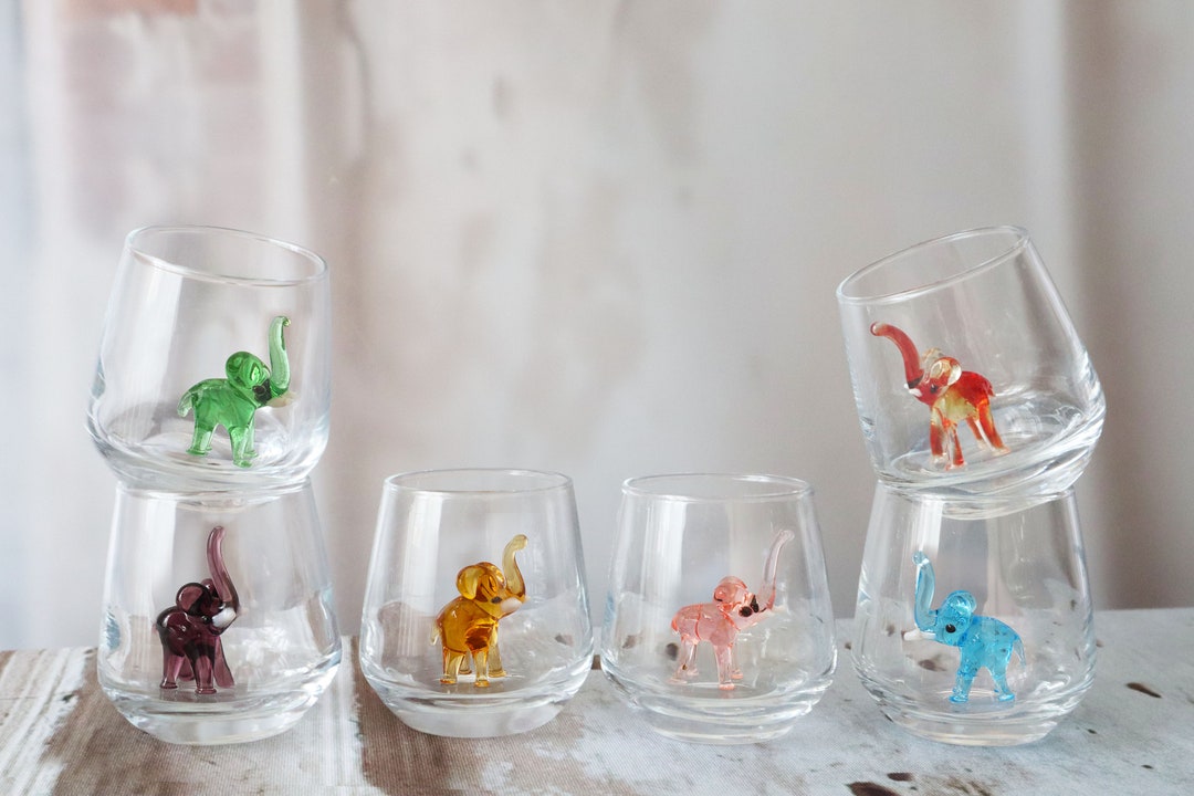 Elephant Shot Glasses Set , Elephant Cup, Small Drinking Cup, Wedding ...