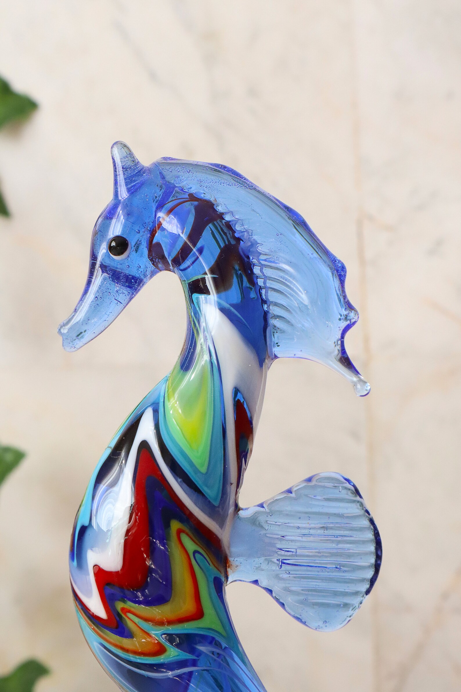 Art Glass Sea Horse ,blown Glass Animal, Handmade Seahorse, Glass ...