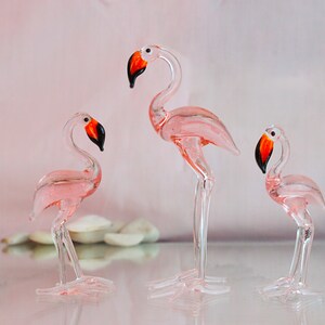 Art Glass Flamingo, Glass Birds, Flamingo Decor, Handmade Glass ...