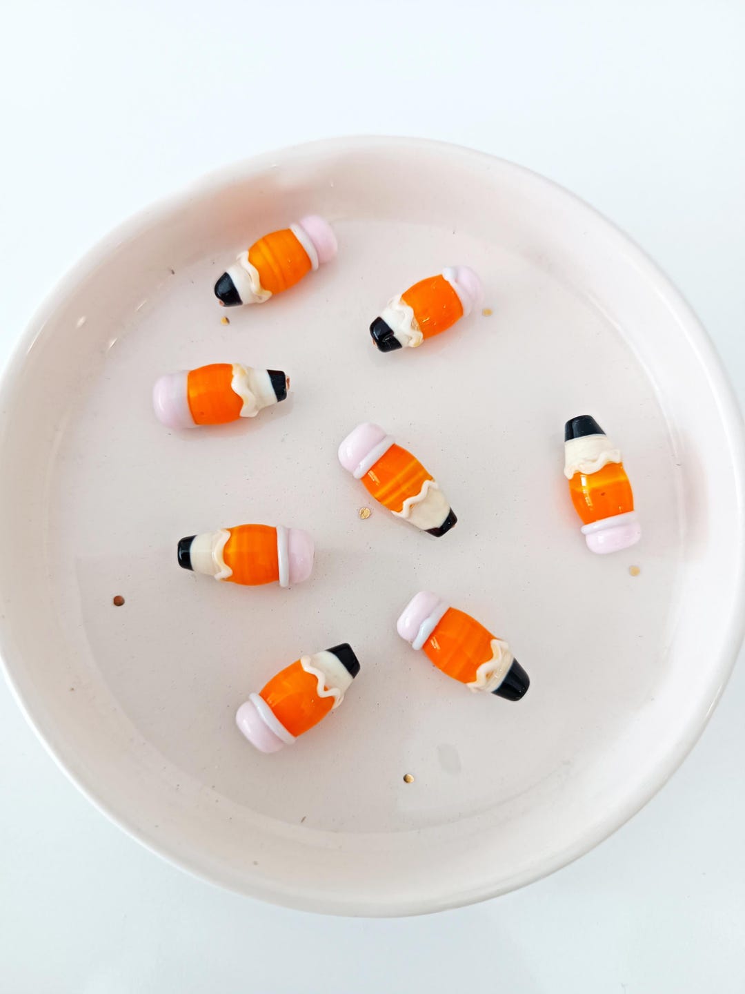 Murano Glass Pencil Spacer Bead, Lampwork Earring Supplies, School ...