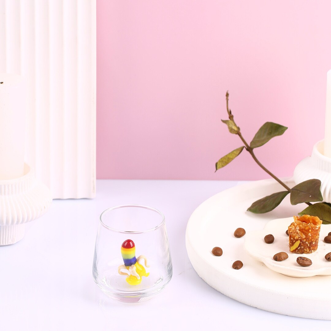 Rainbow Banana Shot Glass, Bachelorette Party Shot, Fruit Shot Glass ...