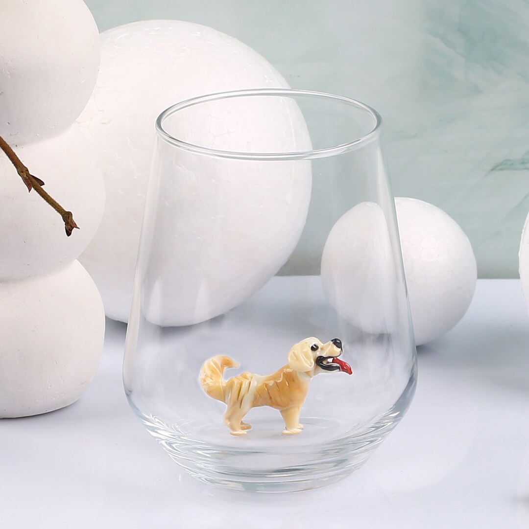 Golden Retriever Dog Glass Drinking Cup, English Retriever Mug ...