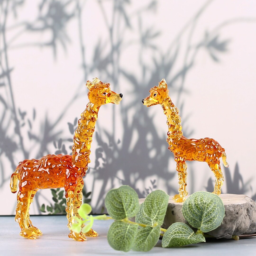 Art Glass Alpaca Sculpture, Miniature Alpaca Figurine, Cute Farm ...