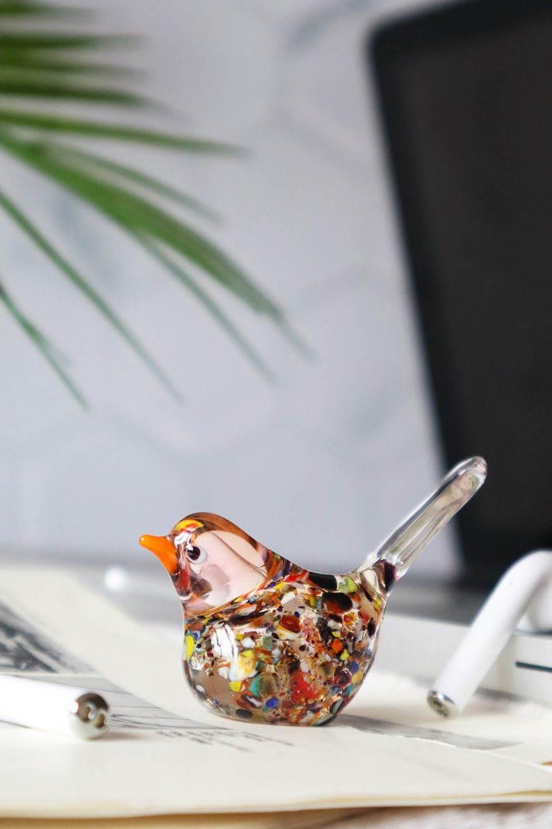 Miniature Murano Glass Birds, Tiny Sparrow, Colorful Birds, Little Bird ...