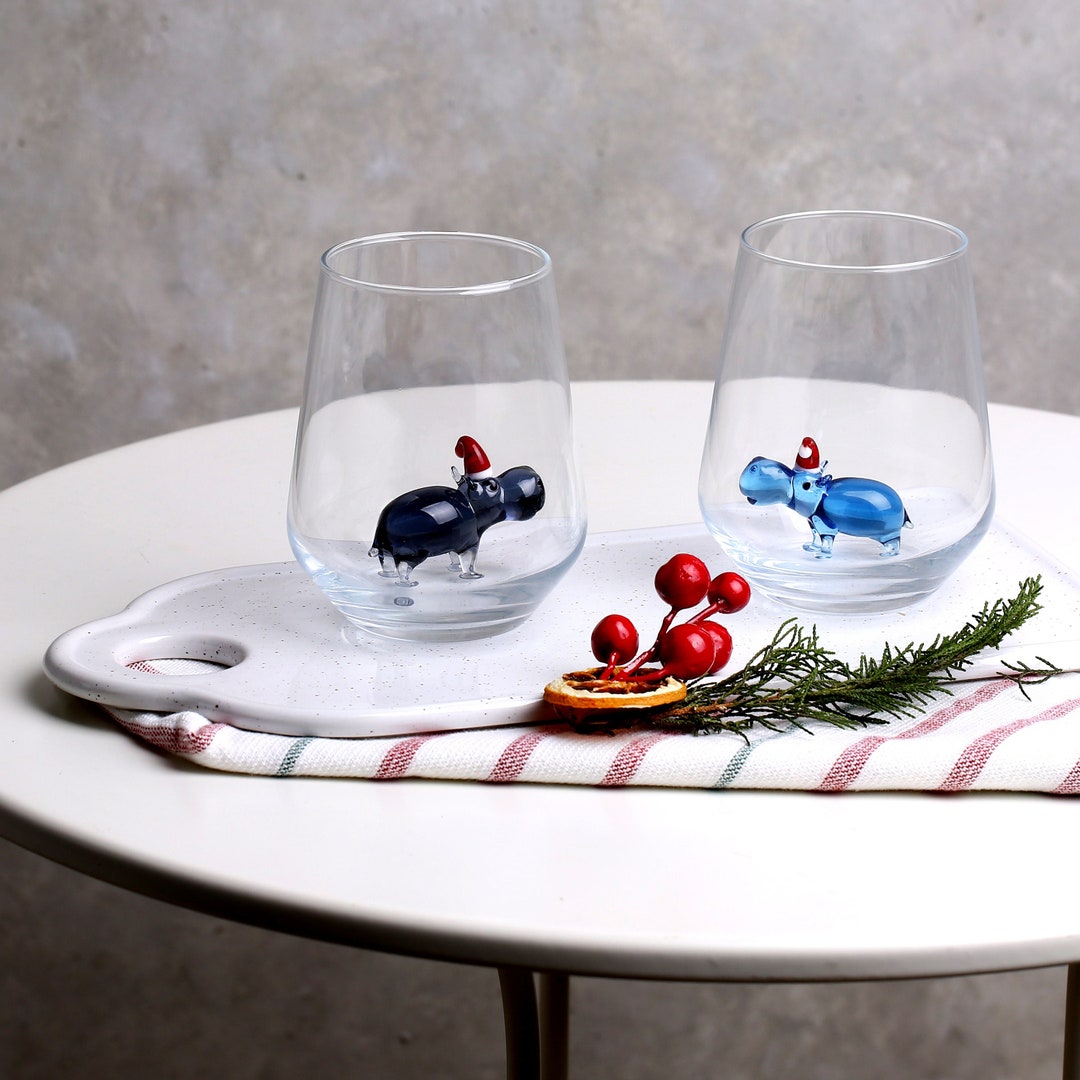 Christmas Hippo Drinking Cup, Hippo With Santa Hat, Xmas Hippo in Mug ...